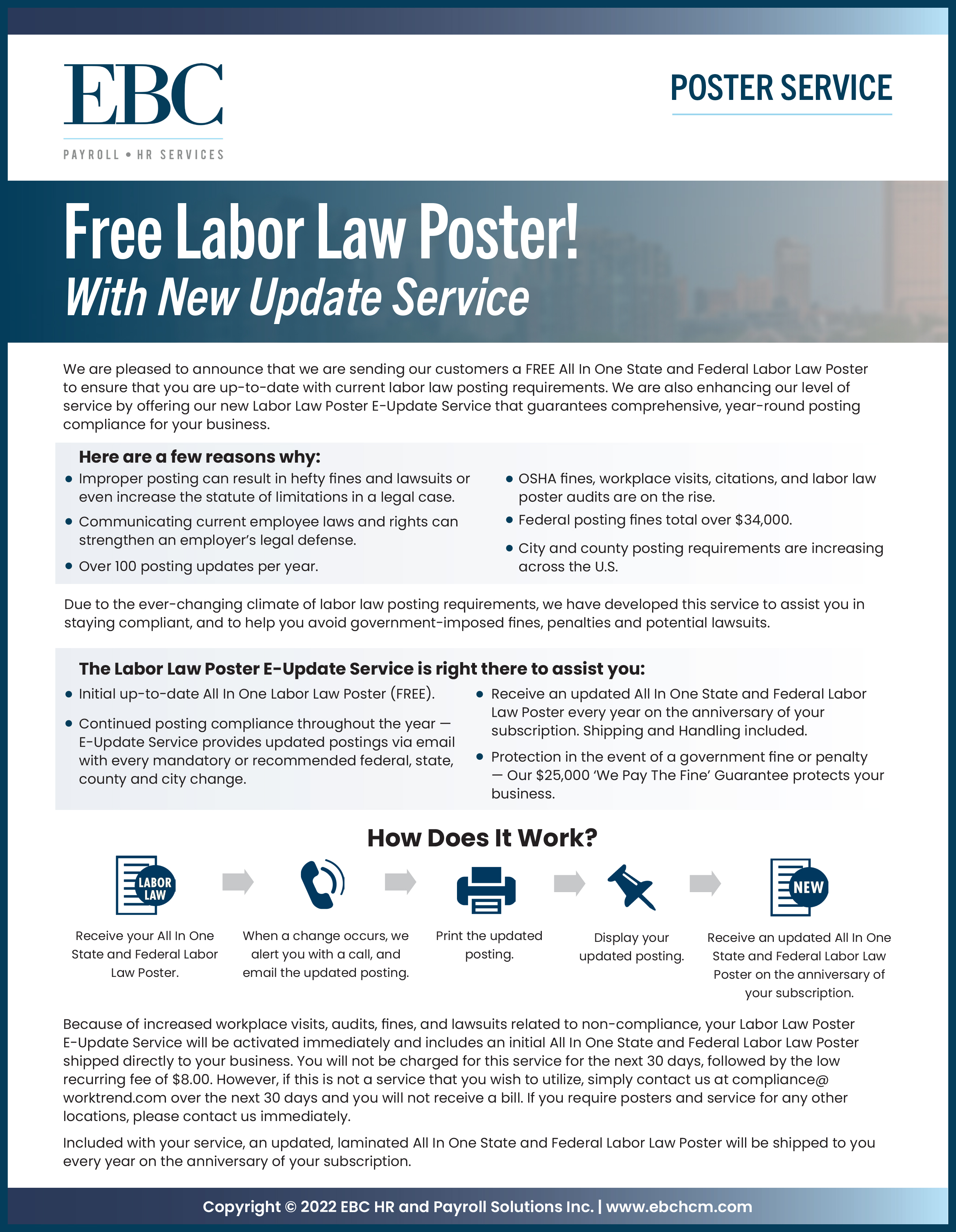 Labor Law Poster Subscription Service Overview | EBC HCM